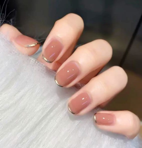 Square Round Acrylic Nails