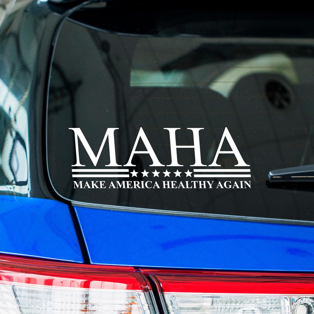 RFK Trump MAHA Vinyl Sticker, USA Make America Healthy Again, Patriot ...