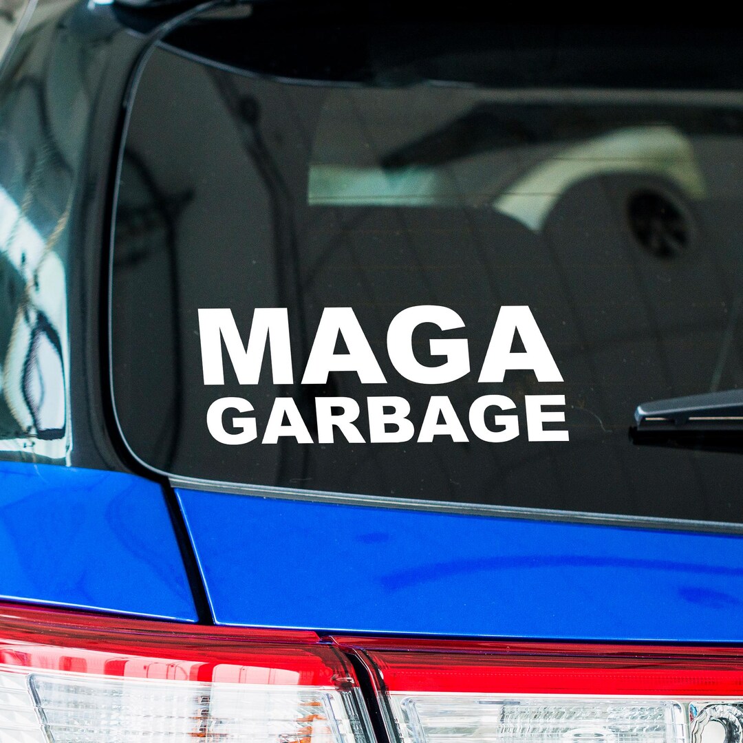 Trump Vance 2024 Vinyl Sticker, MAGA Garbage, Make America Great Again ...