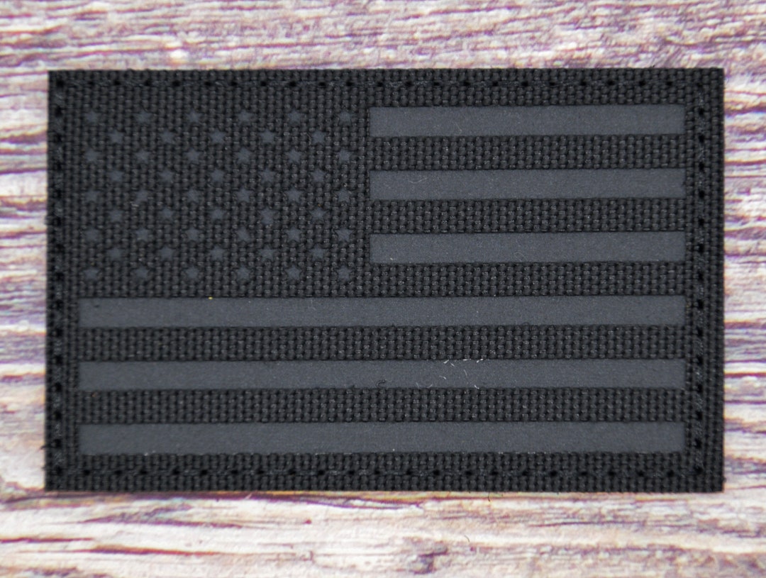 USA Flag Patch All Black PVC Removable Tactical Emblem - Etsy