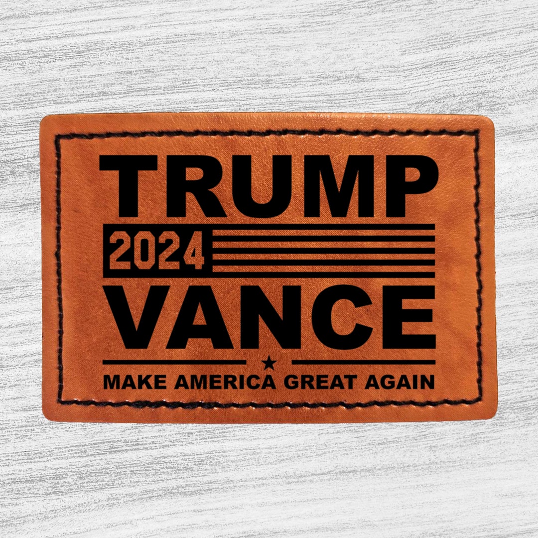 Trump Vance 2024 Flag MAGA Iron on Leather Patch, Make America Great ...