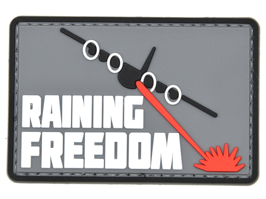 Raining Freedom Airplane Morale Patch PVC Removable Emblem - Etsy