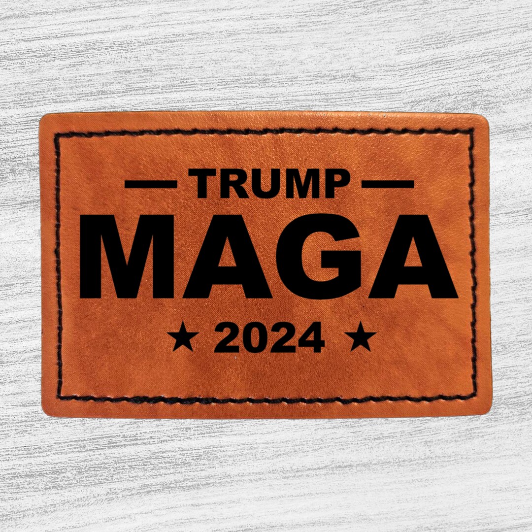 Trump Vance 2024 MAGA Iron on Leather Patch, Make America Great Again ...