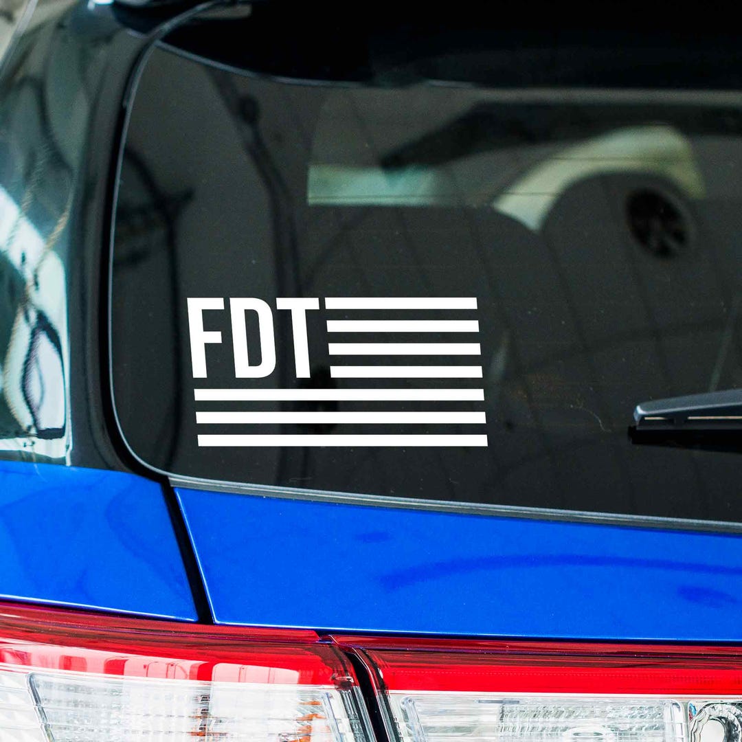 FDT US Flag Donald Trump Sticker, Anti Trump Die Cut Decal for Cars ...
