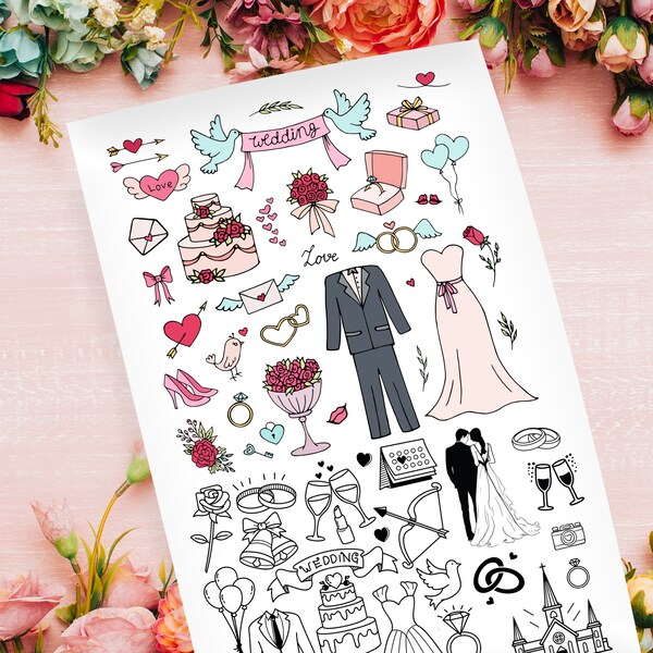 Wedding Stickers - Etsy