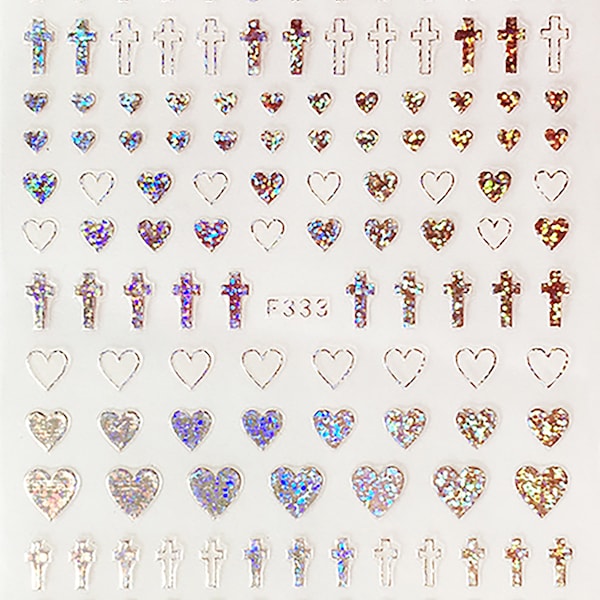 Cross Nail Decal - Etsy