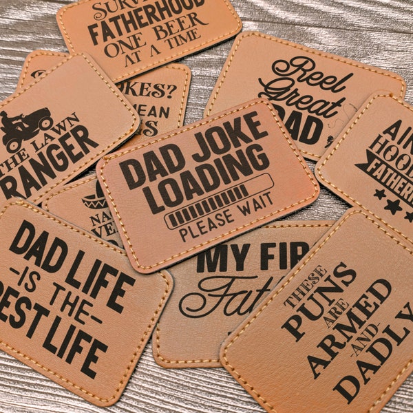 Fathers Day Leather Patches - Etsy