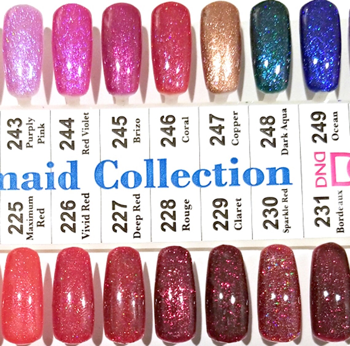 DND DC Mermaid Claret DC229 Glitter Gel Led/uv Gel Polish .6oz - Etsy