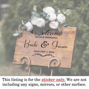 Wedding Sticker for Weddings Welcome Sign, Mirrors, Posters, Walls ...