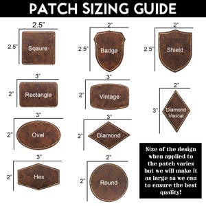 State Map Shapes Leather Patch Engraved Personalized Custom Design ...