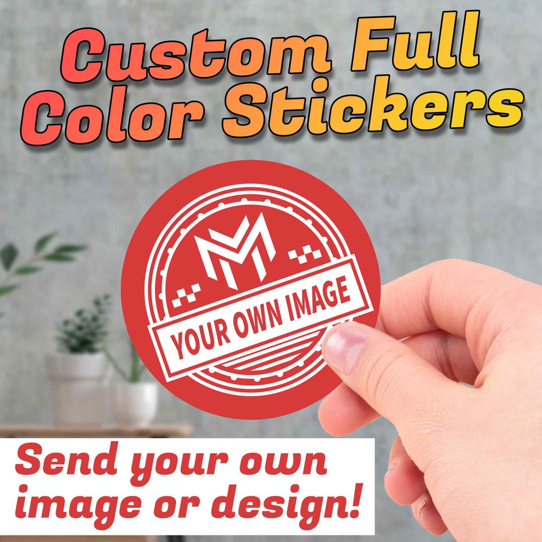 Custom Full Color Stickers, Your Image Stickers for Mugs, Glassware ...