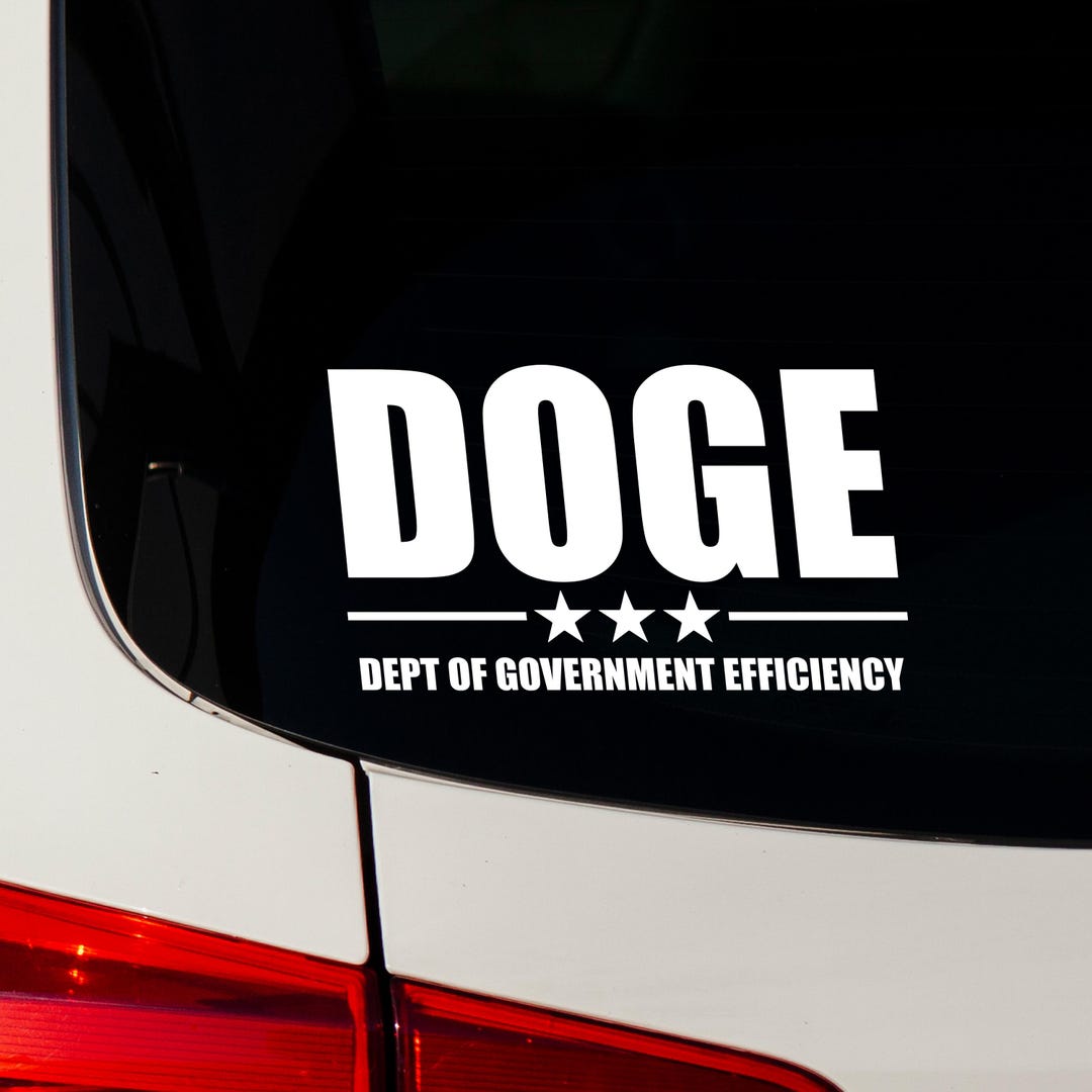 Elon Musk DOGE Vinyl Sticker, MAGA, Make America Great Again ...