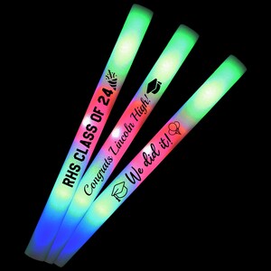 Graduation Party LED Foam Glow Sticks 100 Pack Multi Color 16 Inch ...