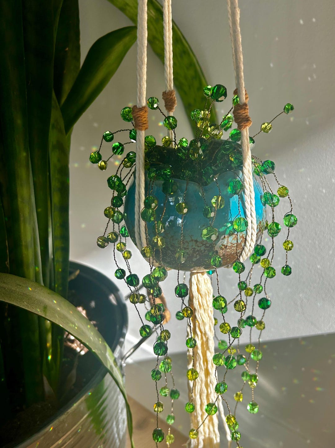 Boho Beaded String of Pearls Forever Plant - Etsy