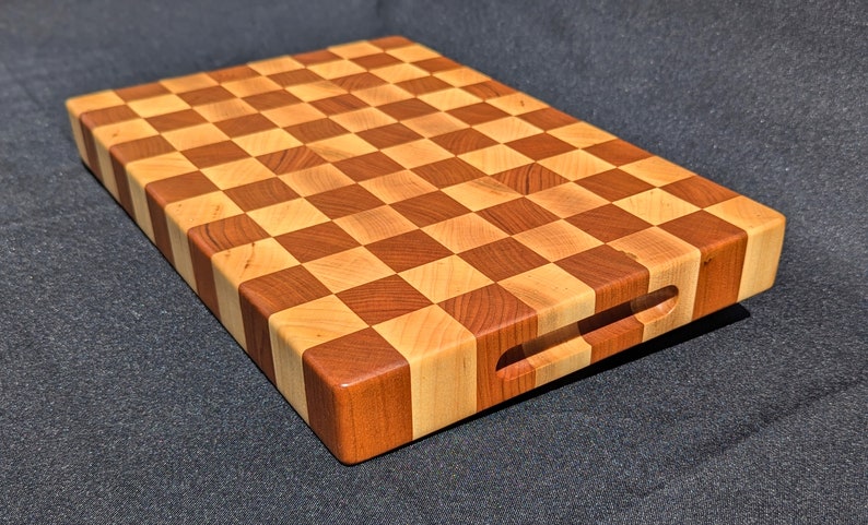 End Grain Cherry & Maple Cutting Board - Etsy
