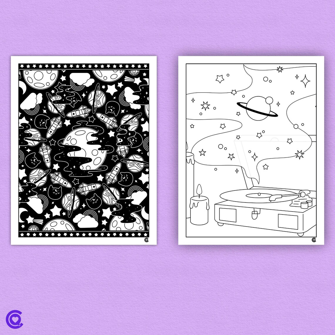 Coloring the Cosmos Coloring Pages digital Download - Etsy