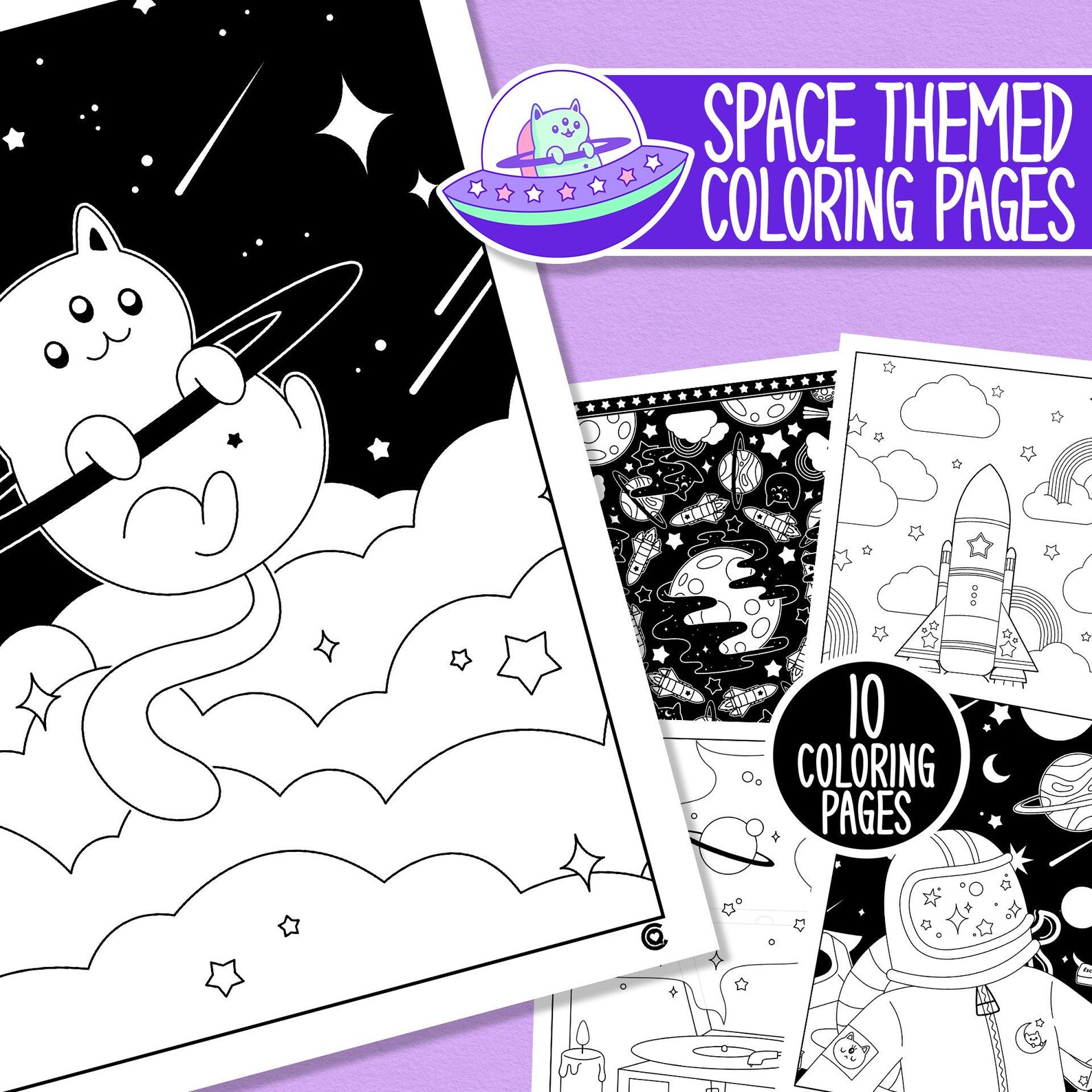 Coloring the Cosmos Coloring Pages digital Download - Etsy