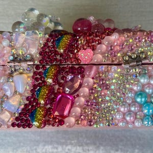 Girl's Fantasy Bedazzled Box /rhinestones, Pearls Mosaic Box ...