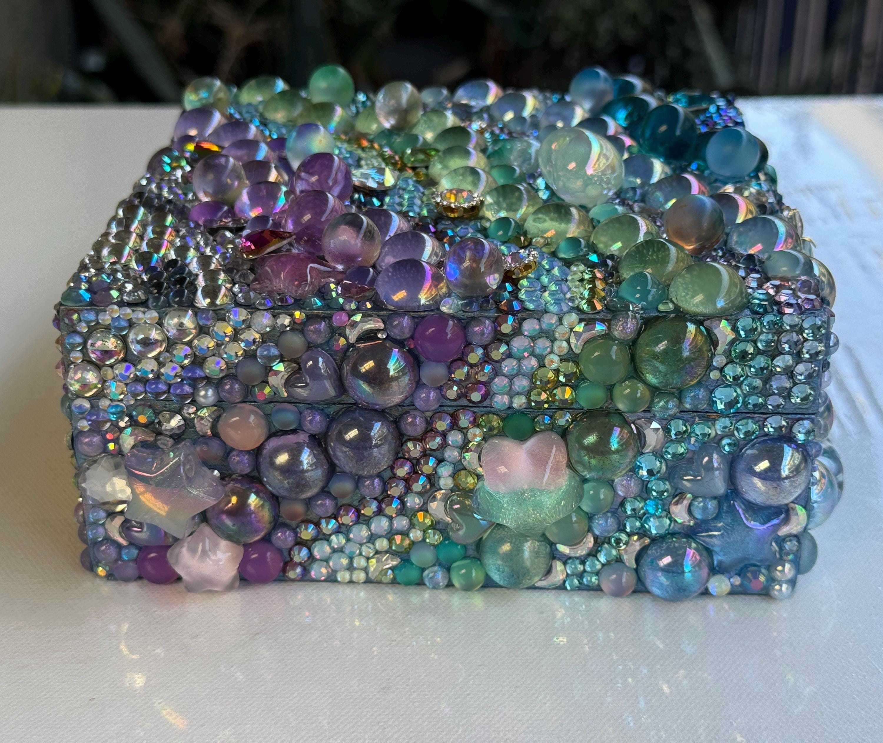 Mermaid's Treasure Chest: Rhinestones & Pearls Mosaic With a Fantasy ...