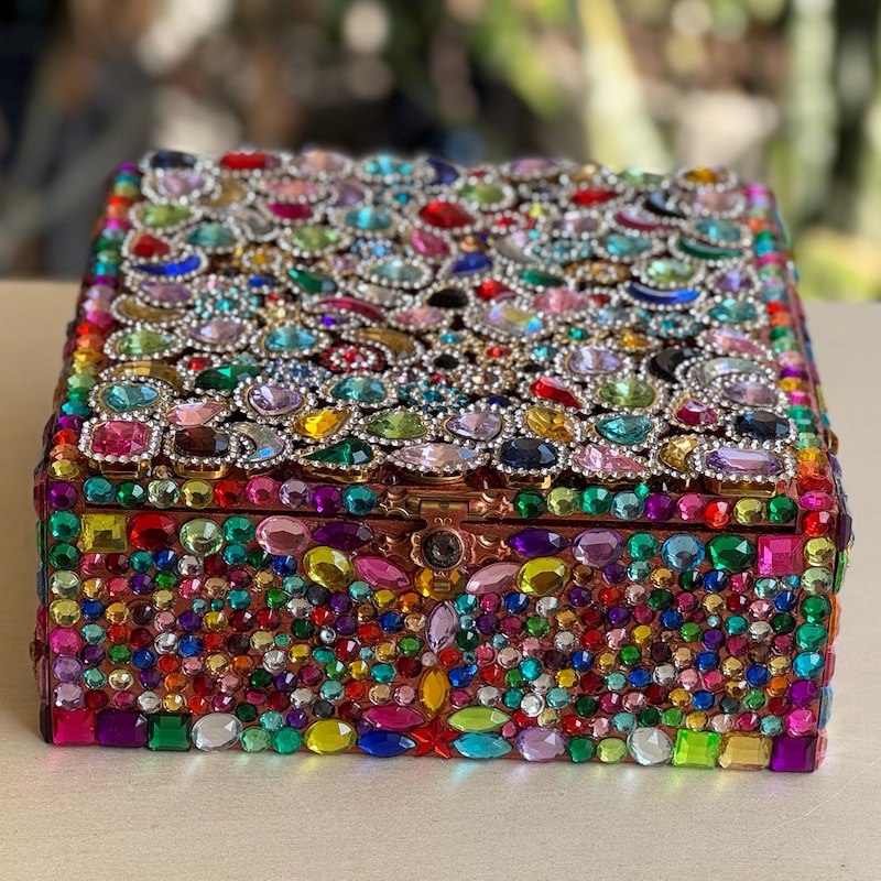 Rhinestone Jewelry Box - Etsy