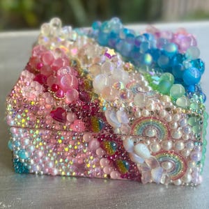 Girl's Fantasy Bedazzled Box /rhinestones, Pearls Mosaic Box ...