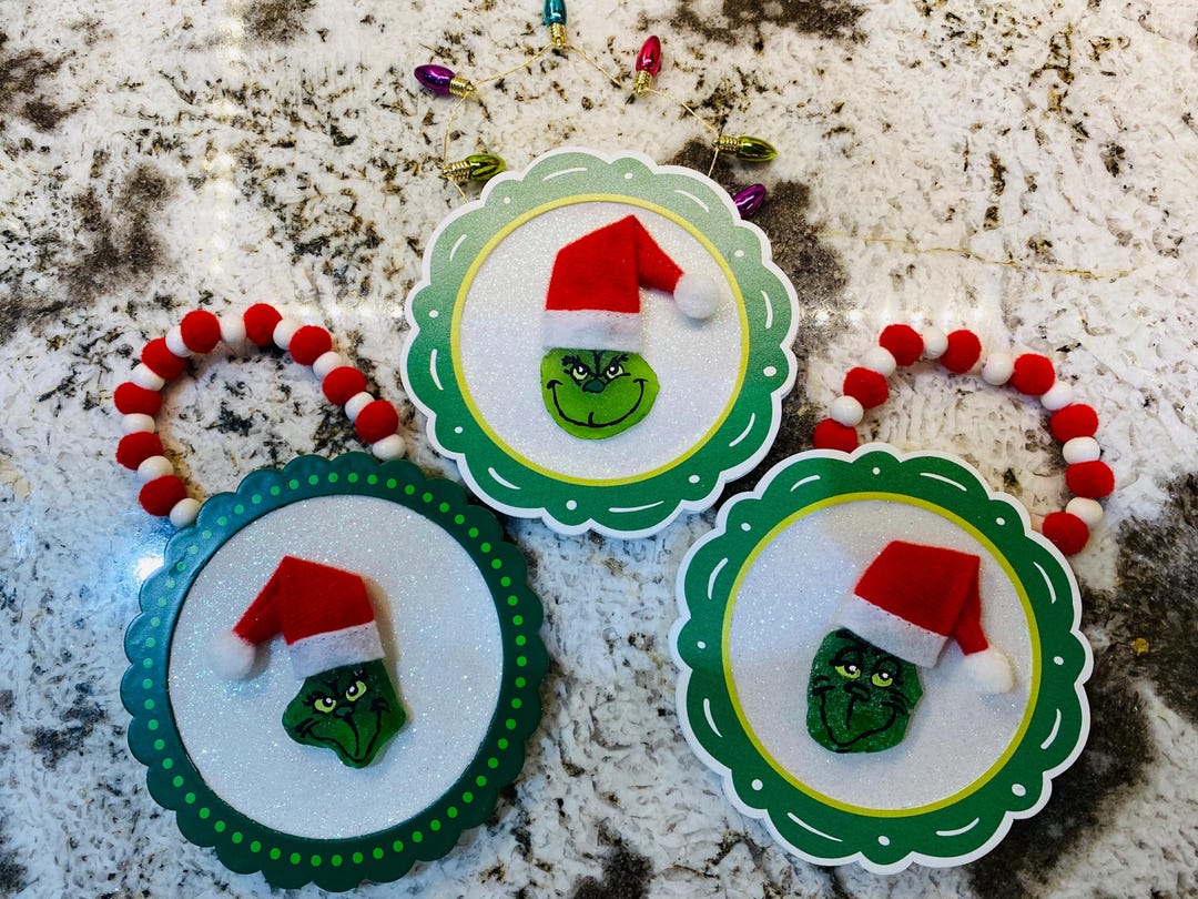 Beach Glass Sea Glass Grinch Critters Gift Ornament Lake Life - Etsy