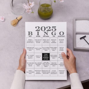 2025 Printable Vision Board Bingo Card, New Year Bingo, 2025 New Year ...