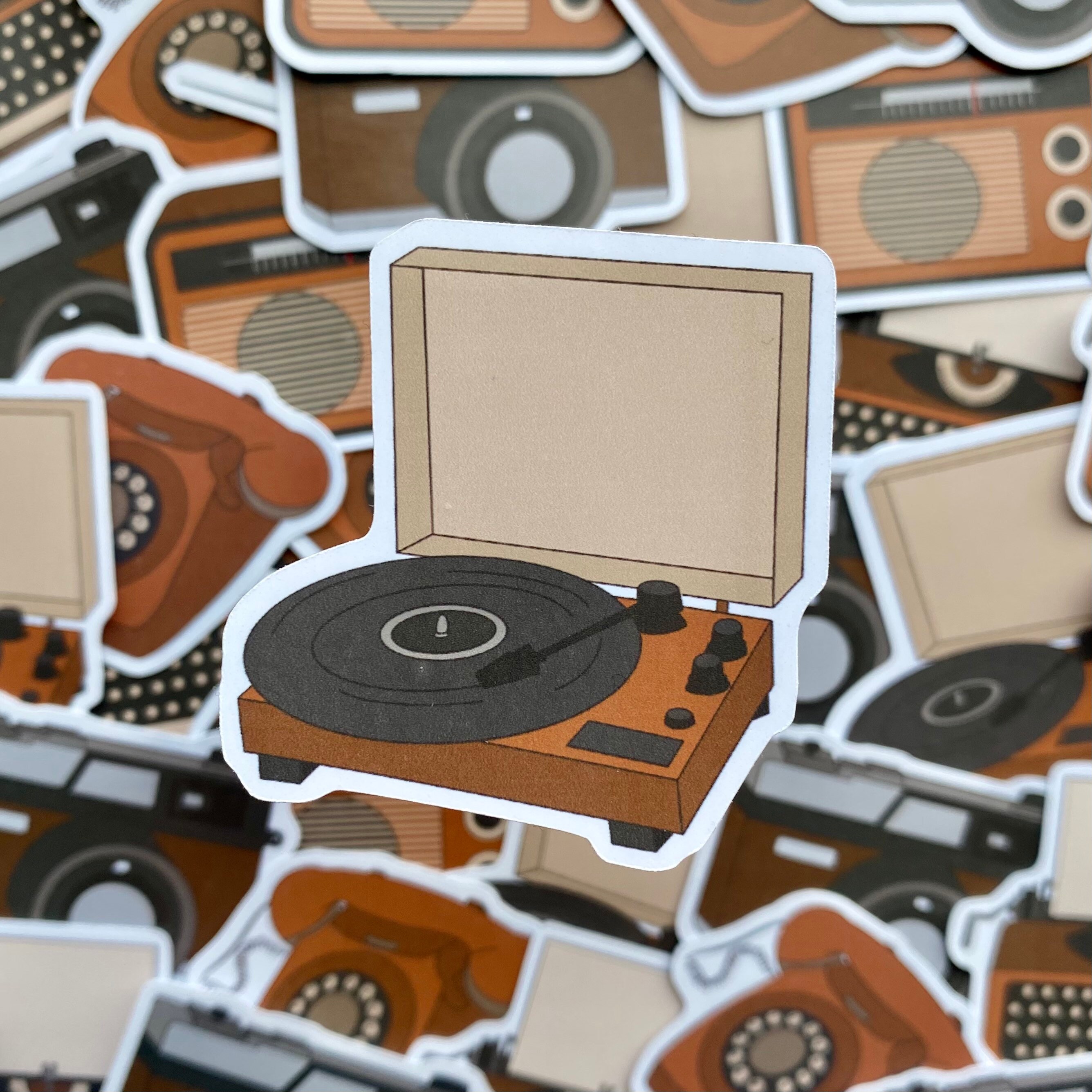 Vintage/retro items sticker set of 5 | Etsy