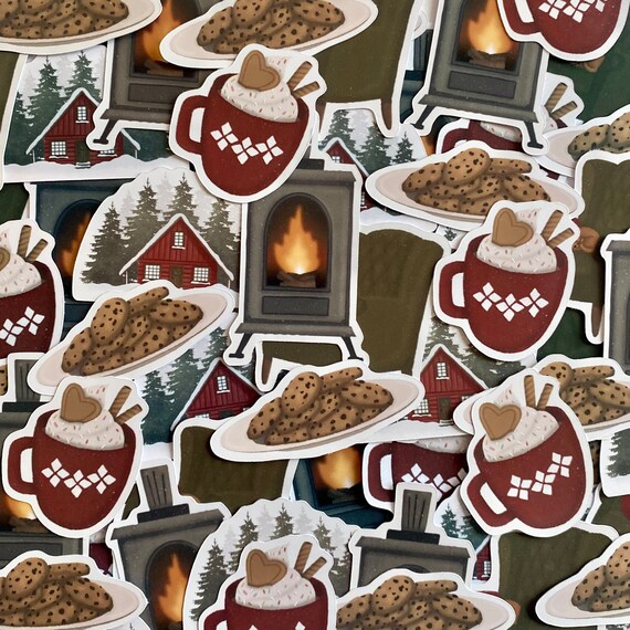 Cold Winter Night Sticker Set of 5 - Etsy