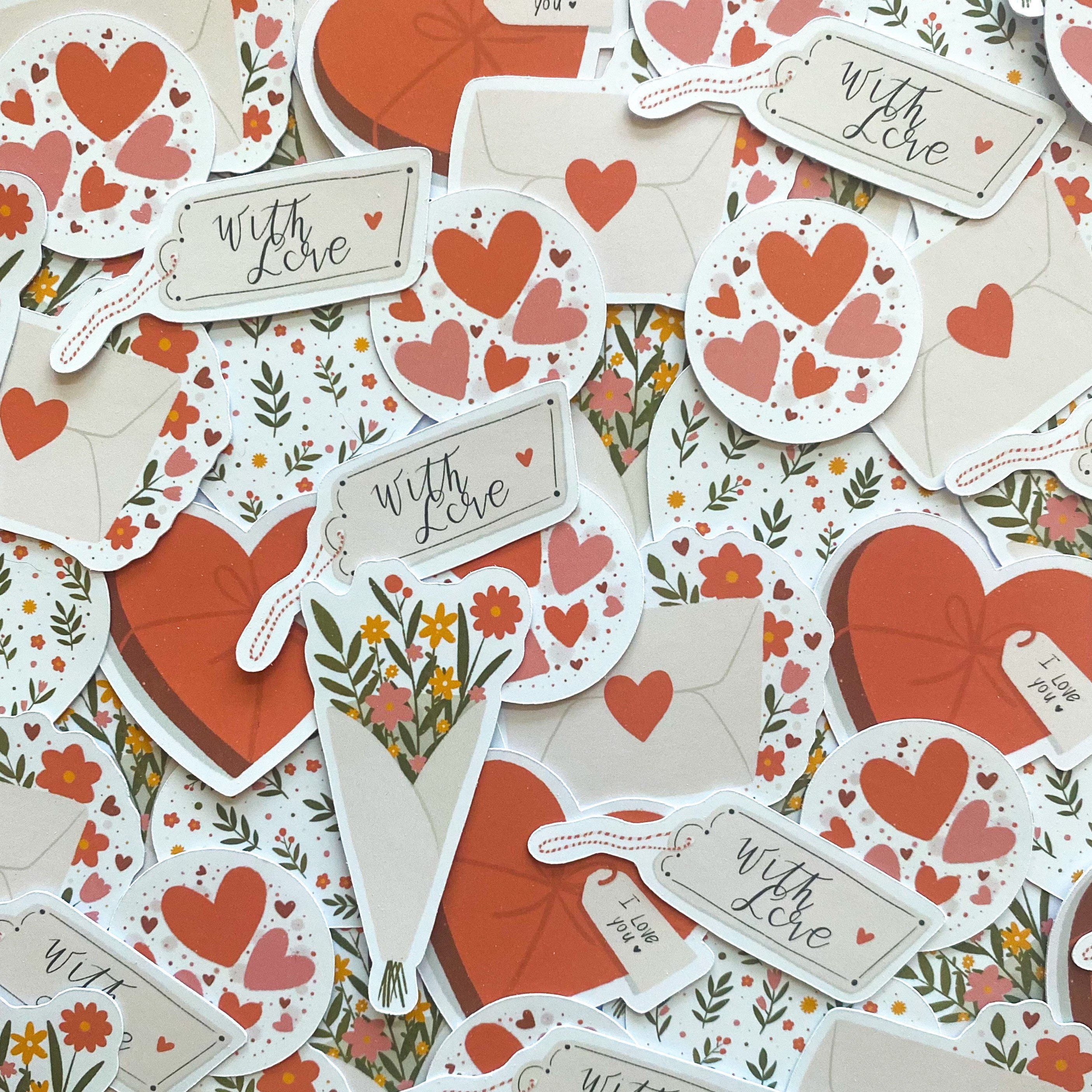 Love Sticker Set of 6 | Etsy