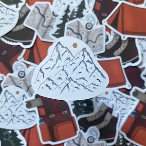Hiking Sticker Set of 6 - Etsy