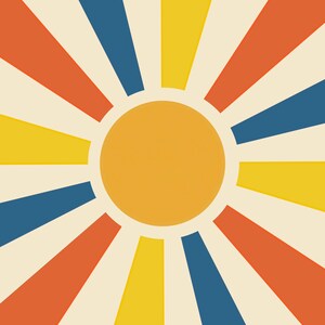 Retro Sun Print A4/A5 - Etsy