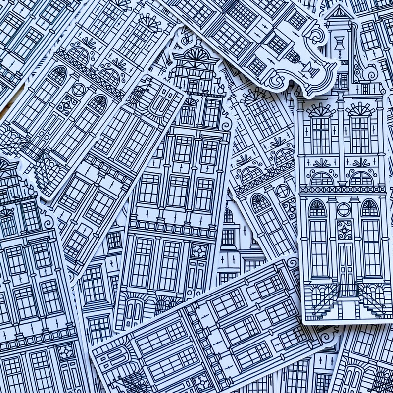 Dutch Houses Sticker Set of 3 | Etsy