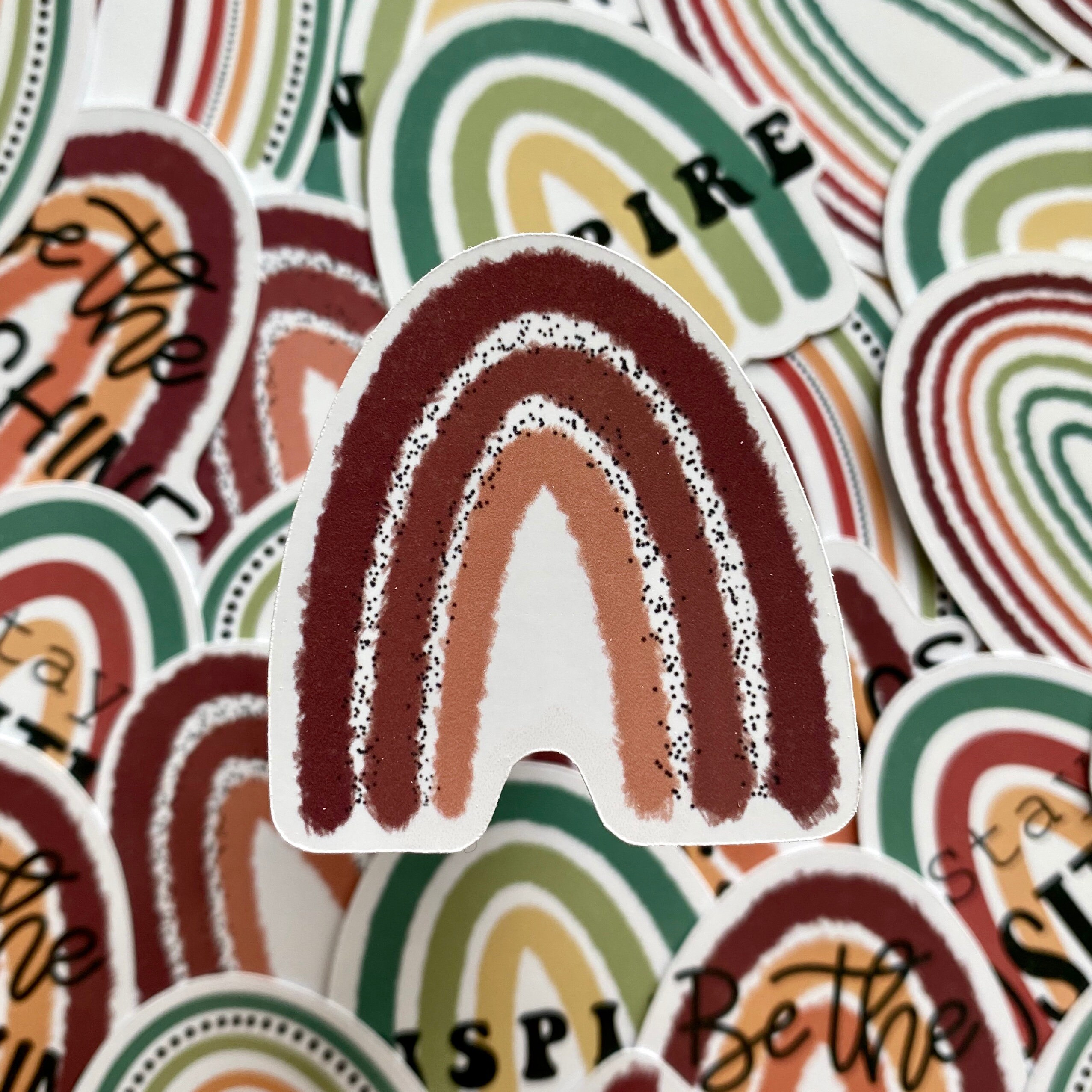 Rainbow Boho quote sticker set of 6 | Etsy