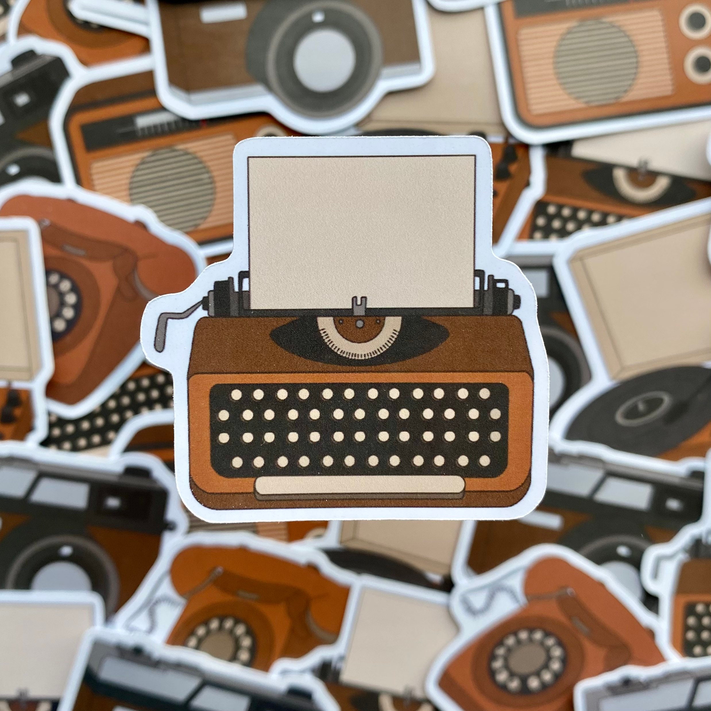 Vintage/retro items sticker set of 5 | Etsy