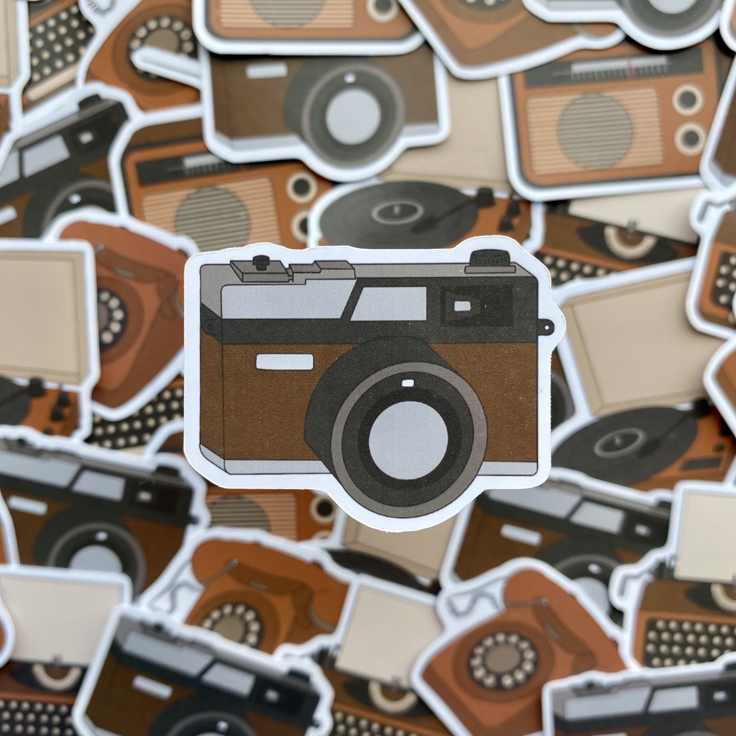 Vintage/retro items sticker set of 5 | Etsy