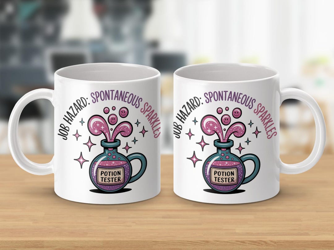 Potion Tester Coffee Mug, Job Hazard, Spontaneous Sparkles - Etsy