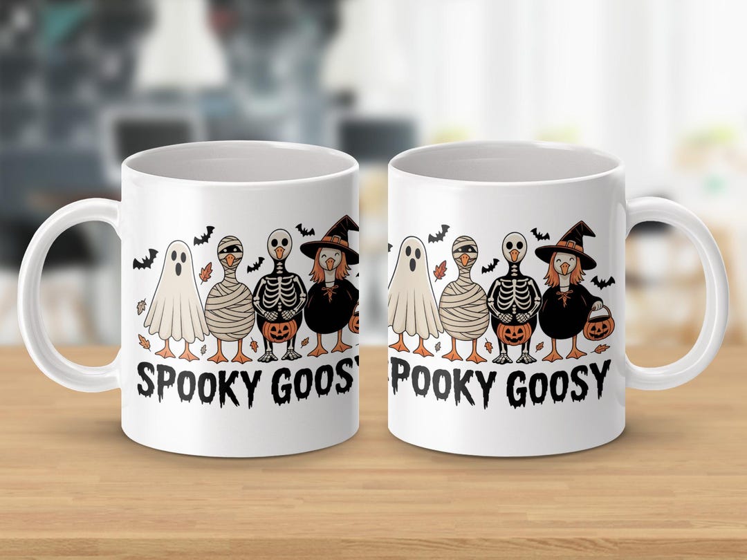 Spooky Halloween Goose Mug, Mummy, Ghost, Witch Geese, 11oz - Etsy