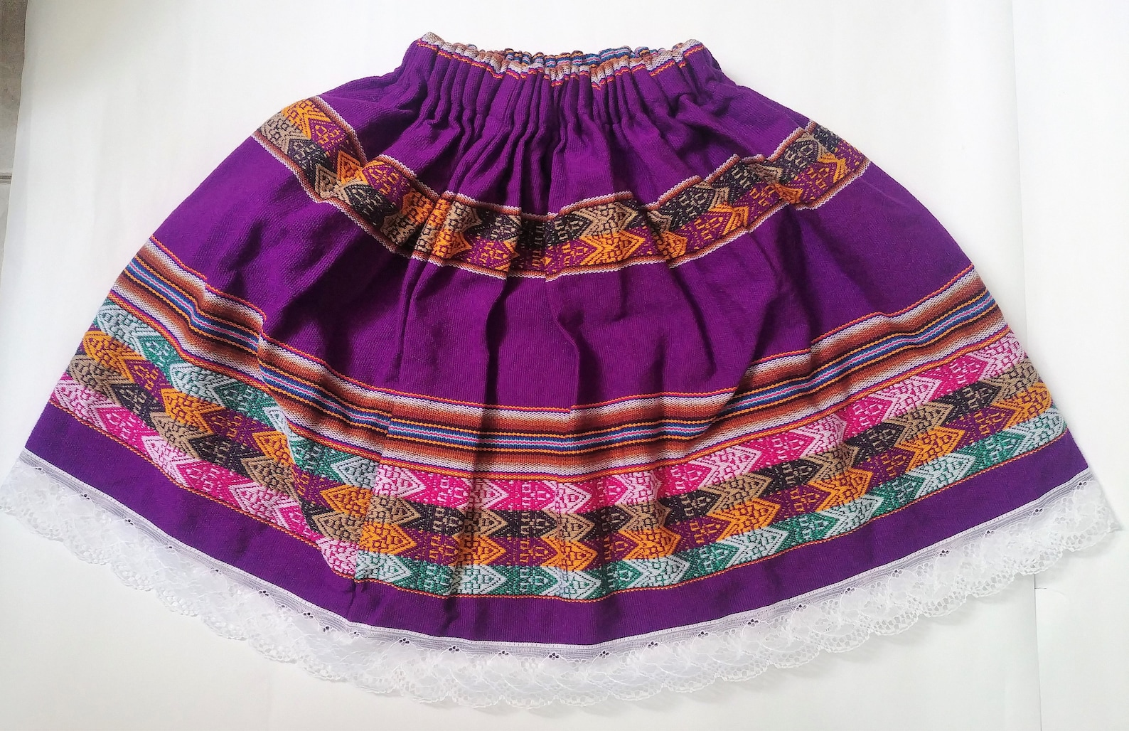 Colorful Peruvian Fabric Skirt , Multi Color Girls Skirt - Etsy