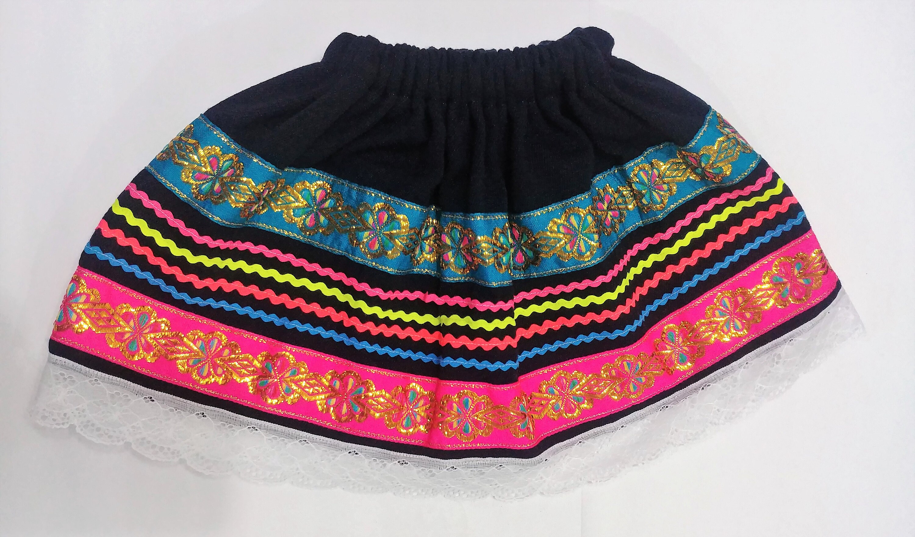 Colorful Peruvian Fabric Skirt Multi Color Girls Skirt - Etsy