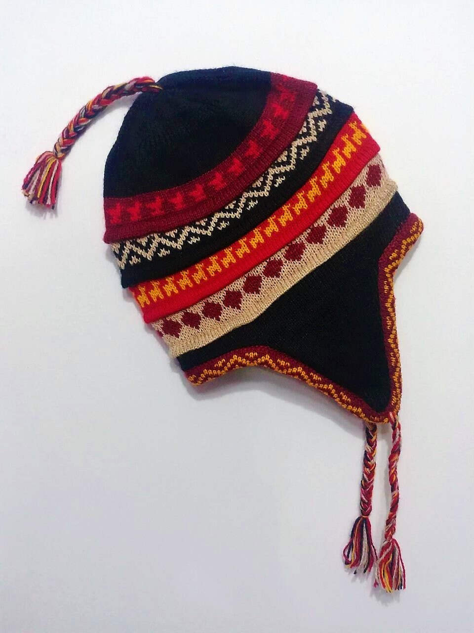 Unisex Peruvian Alpaca Hat With Earflaps 100% Lining , Soft Fleece ...