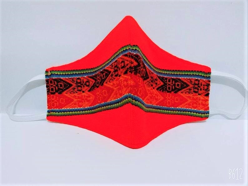 Peruvian Colorful Fabric Face Mask With Triple Layer Vibrant - Etsy