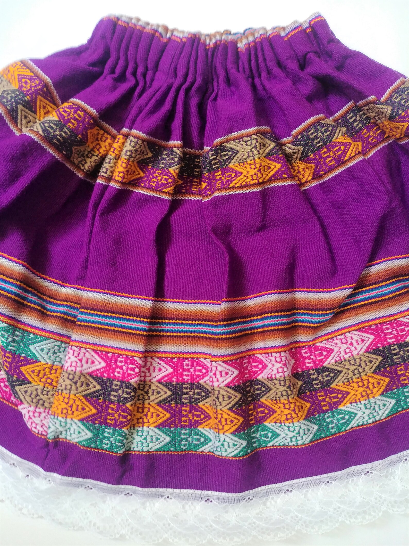 Colorful Peruvian Fabric Skirt Multi Color Girls Skirt - Etsy