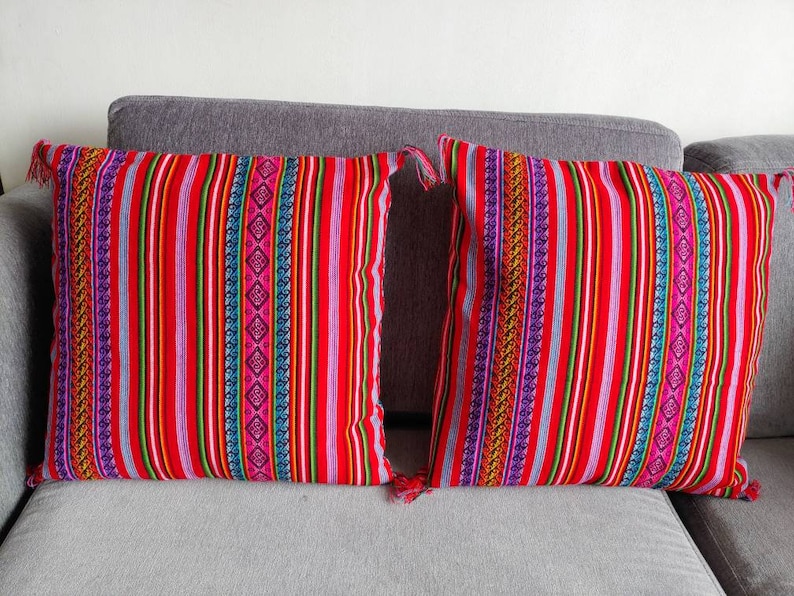 Peruvian Ethnic Pillow Cover Colorful Peruvian Fabric Bright - Etsy