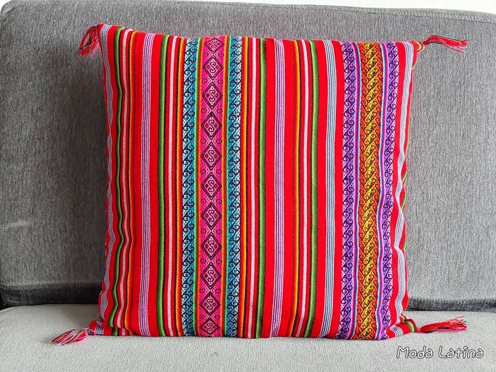 Peruvian Ethnic Pillow Cover Colorful Peruvian Fabric Bright - Etsy
