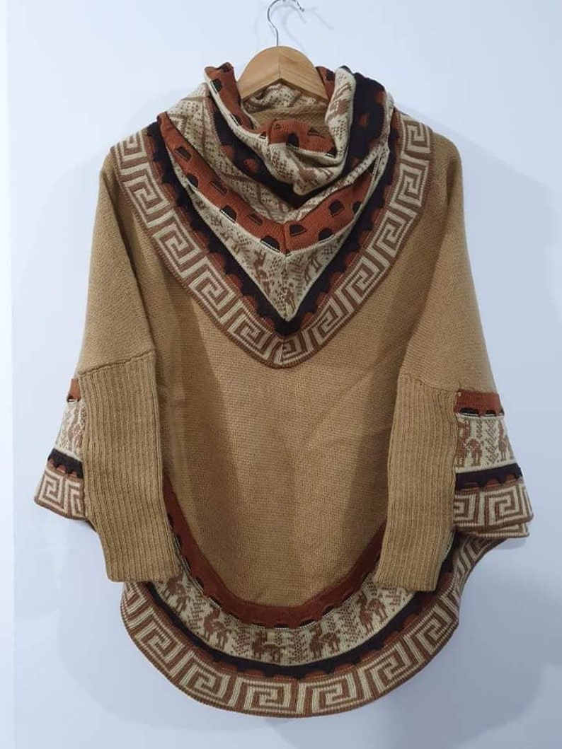 Luxurious Women's Superfine Alpaca Wool Poncho With Sleeves - Etsy