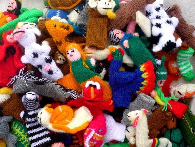 Lot of 25 Handknitted Finger Puppets Peru NEW - Etsy