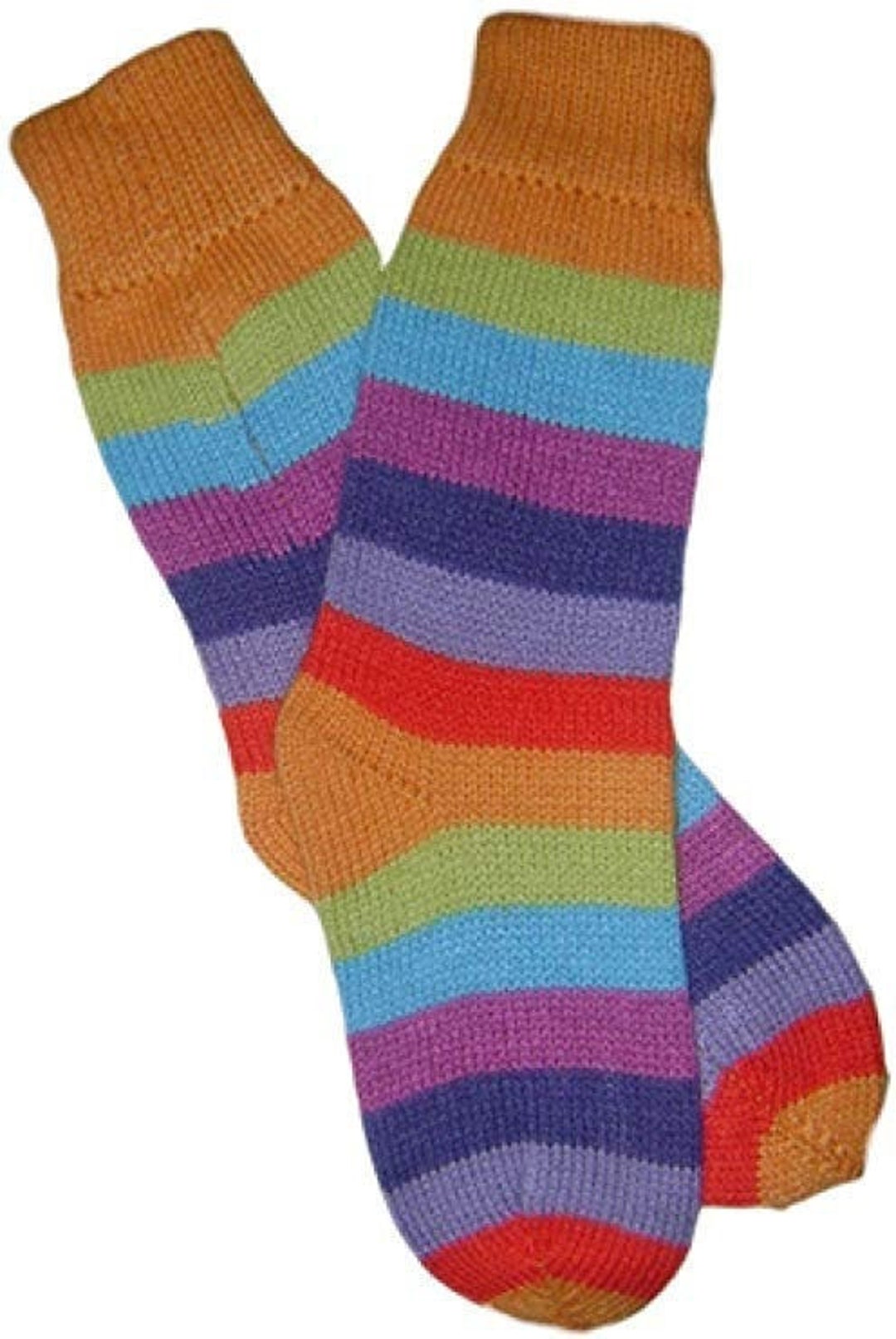 Alpaca Socks - Extra Warm and Soft - Rainbow Striped Design - Etsy