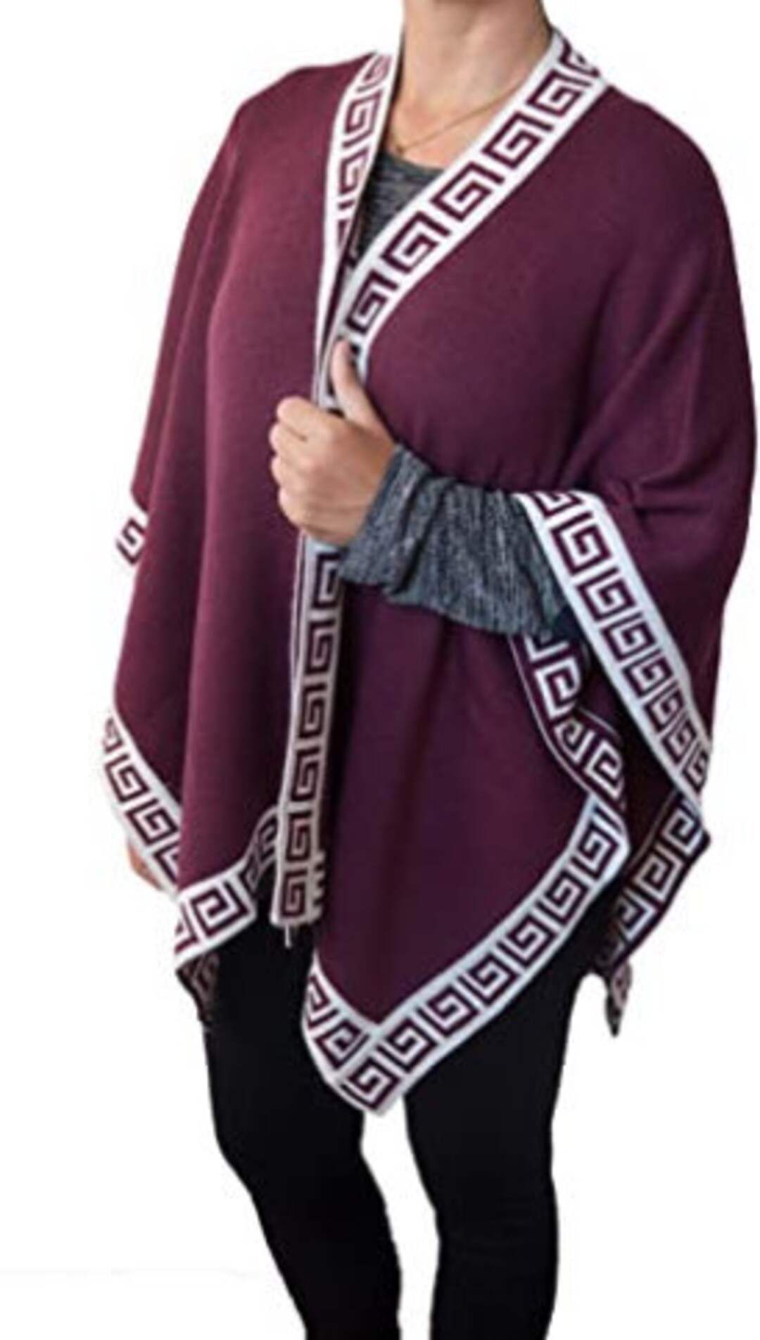 Luxurious Peruvian Classic Sleeveless Alpaca Cape , Wrap Ladies Shawl ...