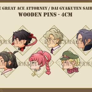 The Great Ace Attorney / Dai Gyakuten Saiban - Wooden Pins - Etsy